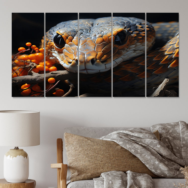 Ebern Designs Africa Snakes Slither On Canvas 5 Pieces Print - Wayfair Canada